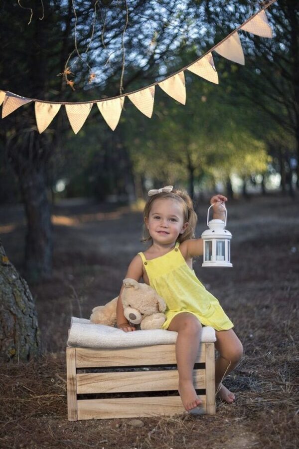 Divertidas ideas para sesión de fotos de niña de 2 años
