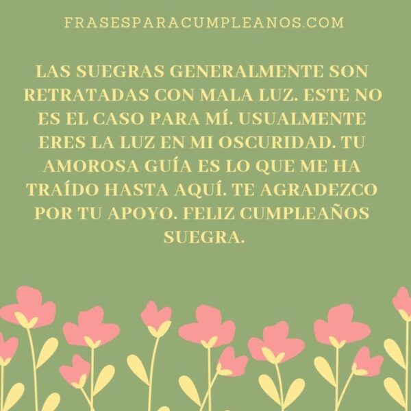 Las mejores palabras para mi suegra en su cumpleaños: ¡Felicidades!