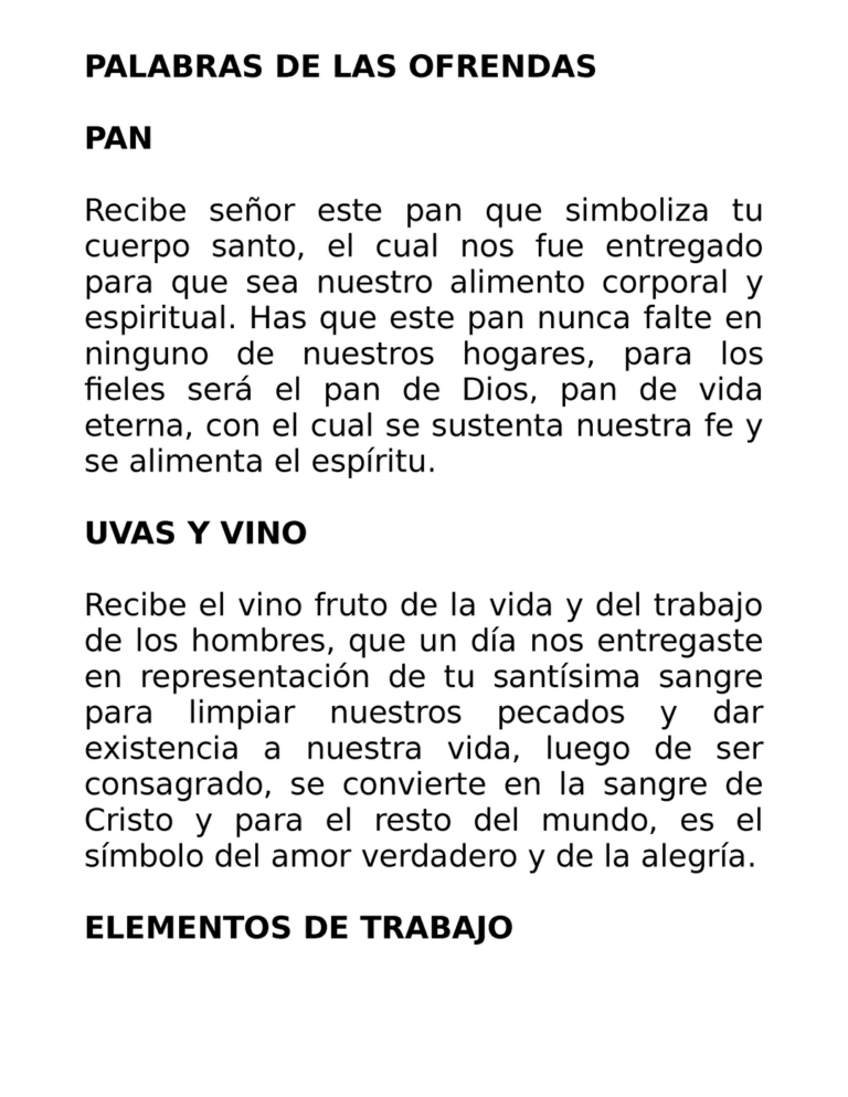 Ofertorio: Ofrendas para la misa con pan y vino, significado y tradición